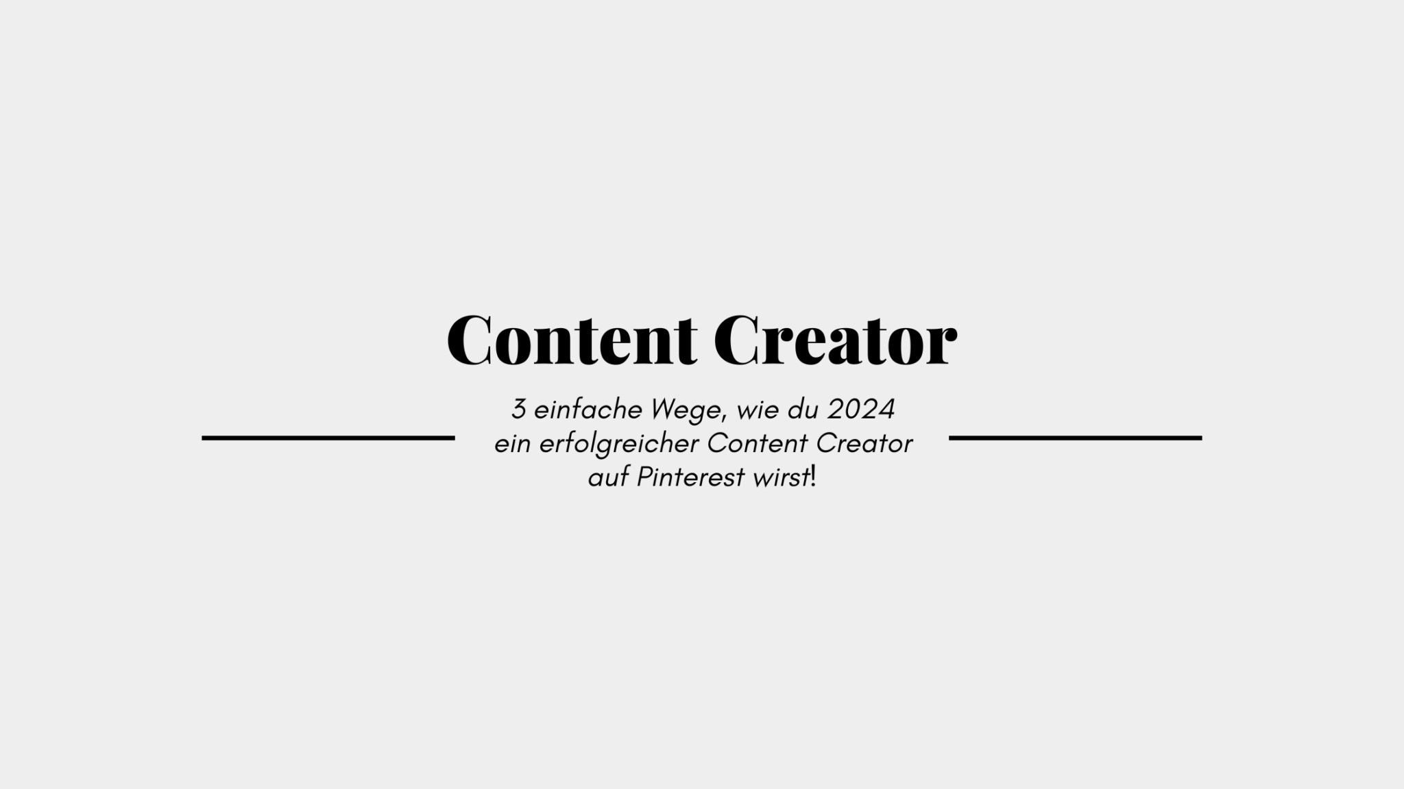 3 Wege erfolgreicher Content Creator auf Pinterest zu werden!