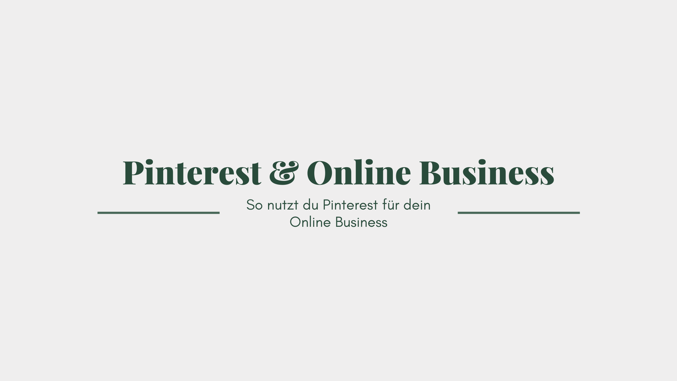 Pinterest für dein Online Business nutzen!